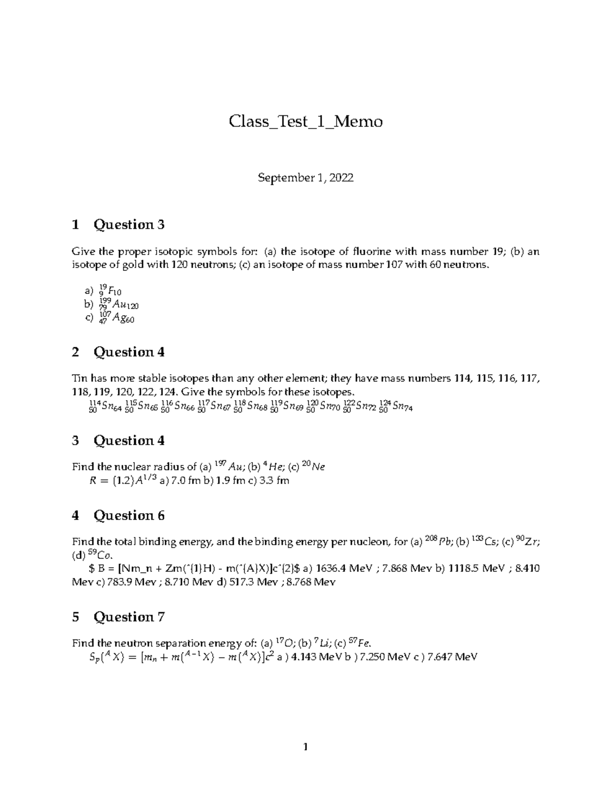 Class Test 1 Memo - test - Class_Test_1_Memo September 1, 2022 1 ...