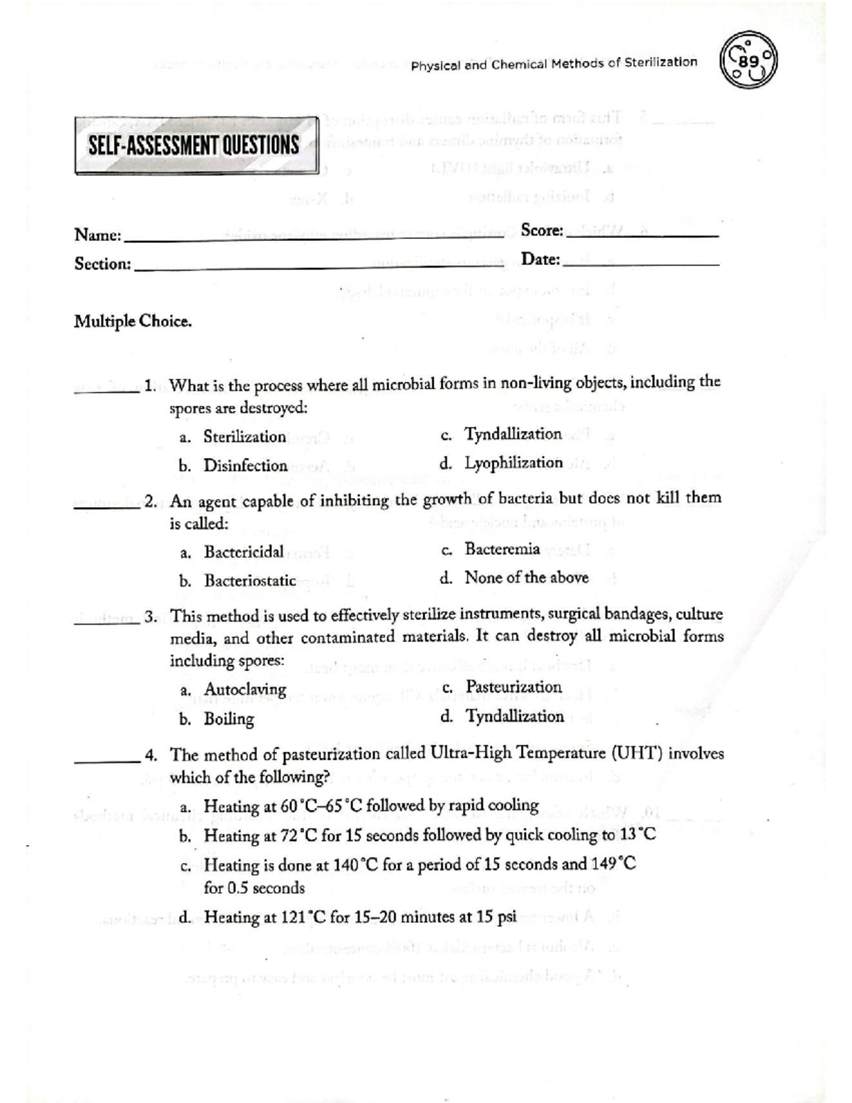 MICP LAB Self-Assessment 7 - Nursing - Studocu