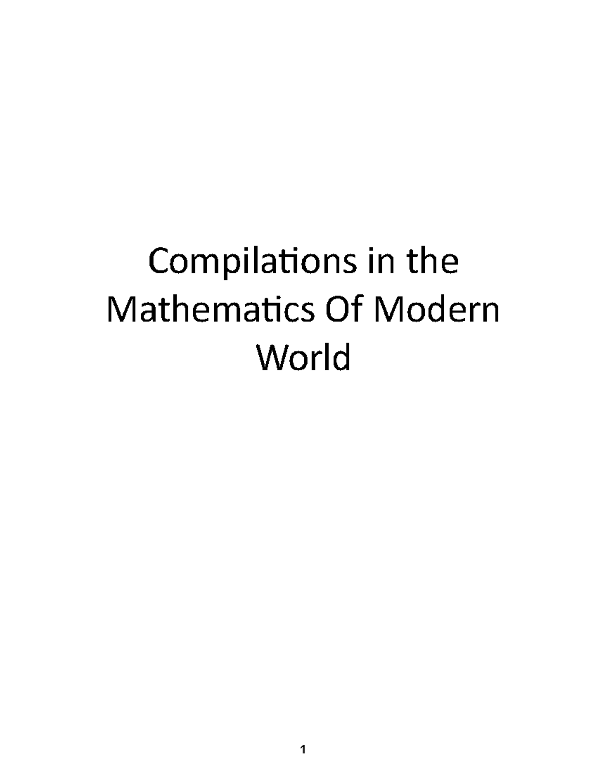 Compilation IN MMW 2nd Part - 1 Compilations in the Mathematics Of ...