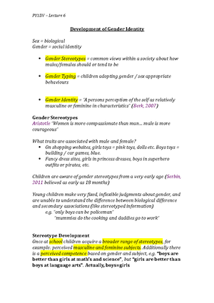 Developmental Psychology Revision Notes - DEVELOPMENTAL PSYCHOLOGY ...