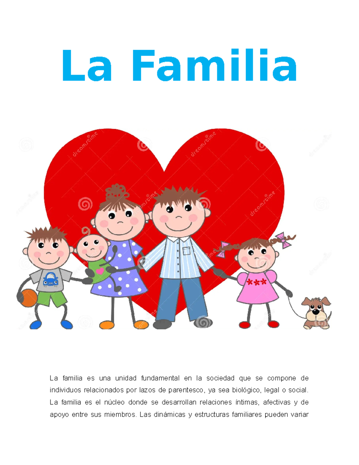 LA Familia - La Familia La familia es una unidad fundamental en la ...