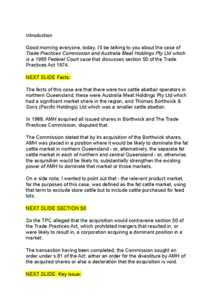 Tutorial Six - Unconscionable Conduct - Chapter Nine – Unconscionable ...