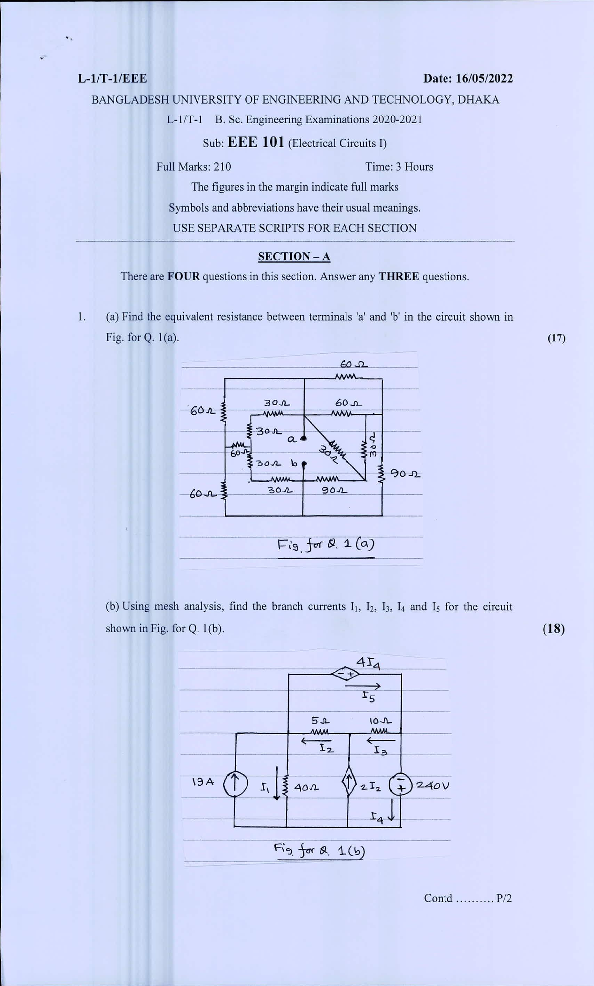 L-1 T-1, EEE, 2020-2021 - L-lff-l/EEE Date: 16/05/ BANGLADESH ...