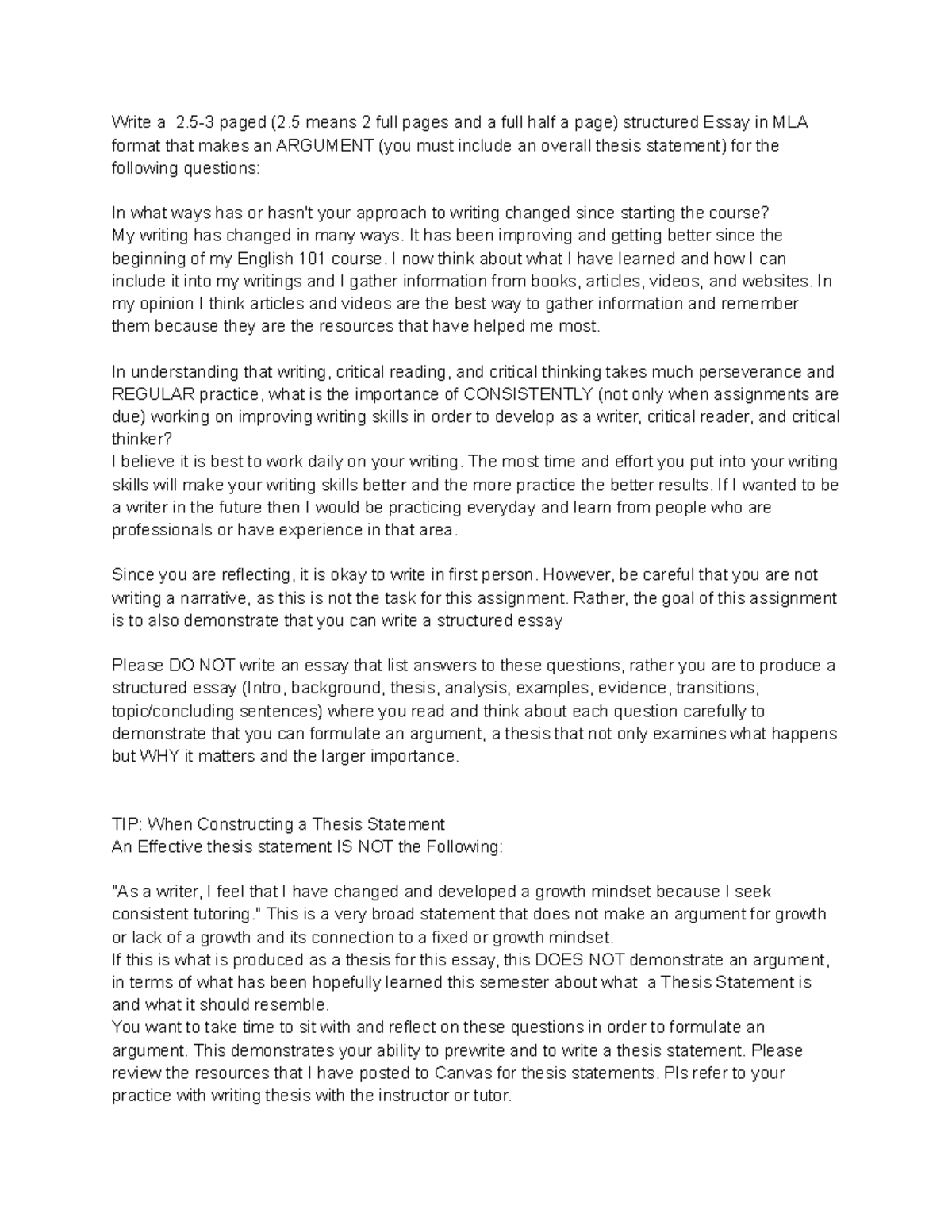 English final reflection - Write a 2-3 paged (2 means 2 full pages and ...