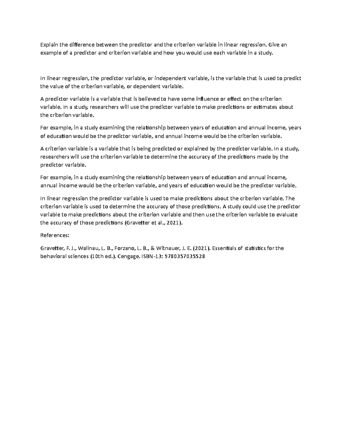 Topic 8 DQ 1 - Explain the difference between the predictor and the ...