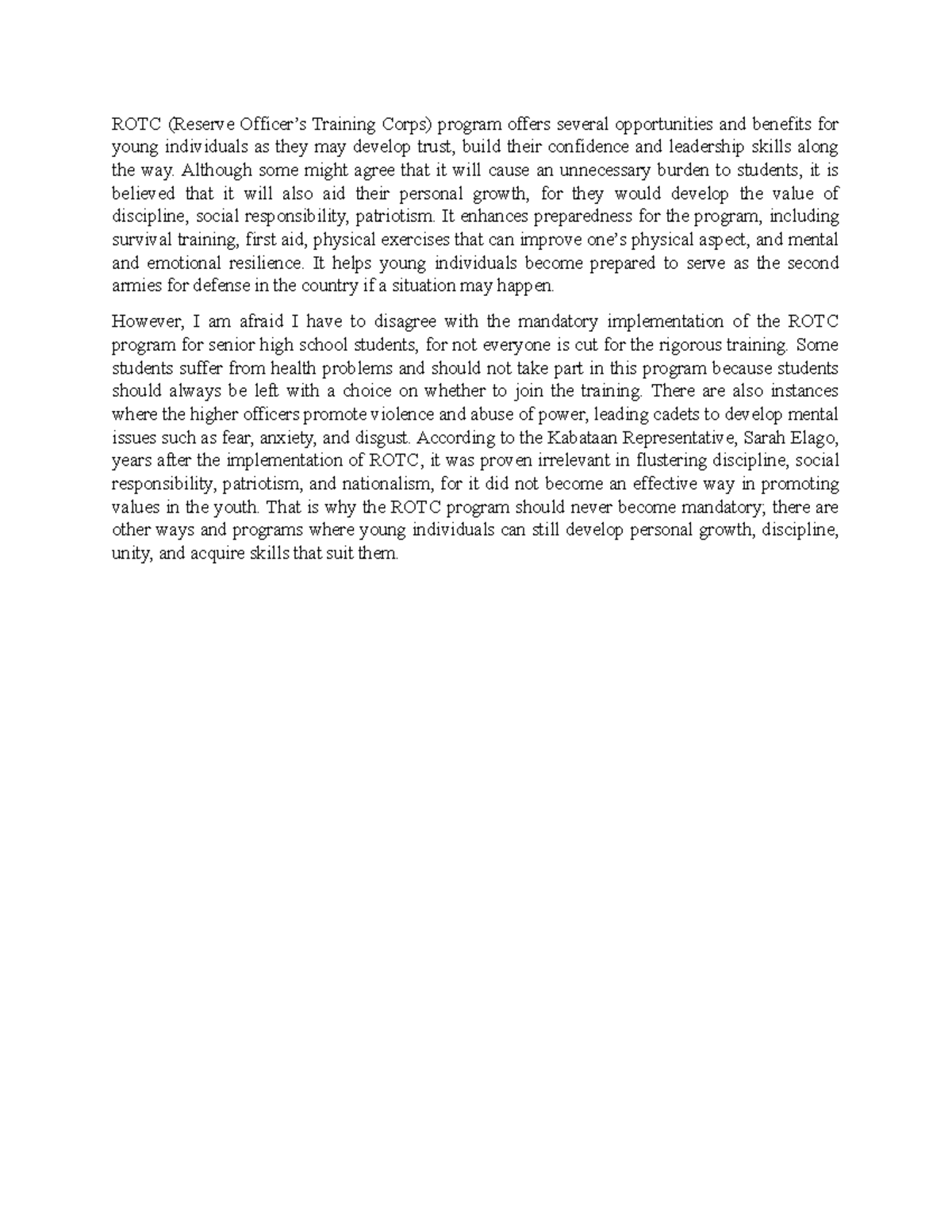 ROTC - What is ROTC? Do you agree with its implementation? - ROTC ...