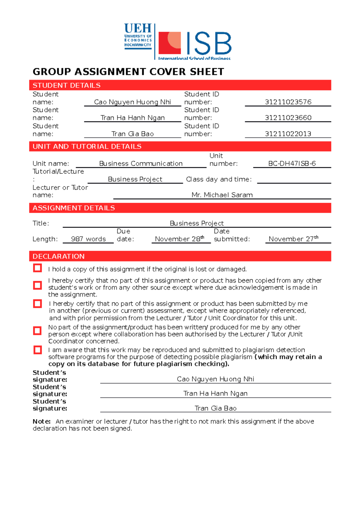 Group-Project Group-9-BC6-1 - GROUP ASSIGNMENT COVER SHEET ...