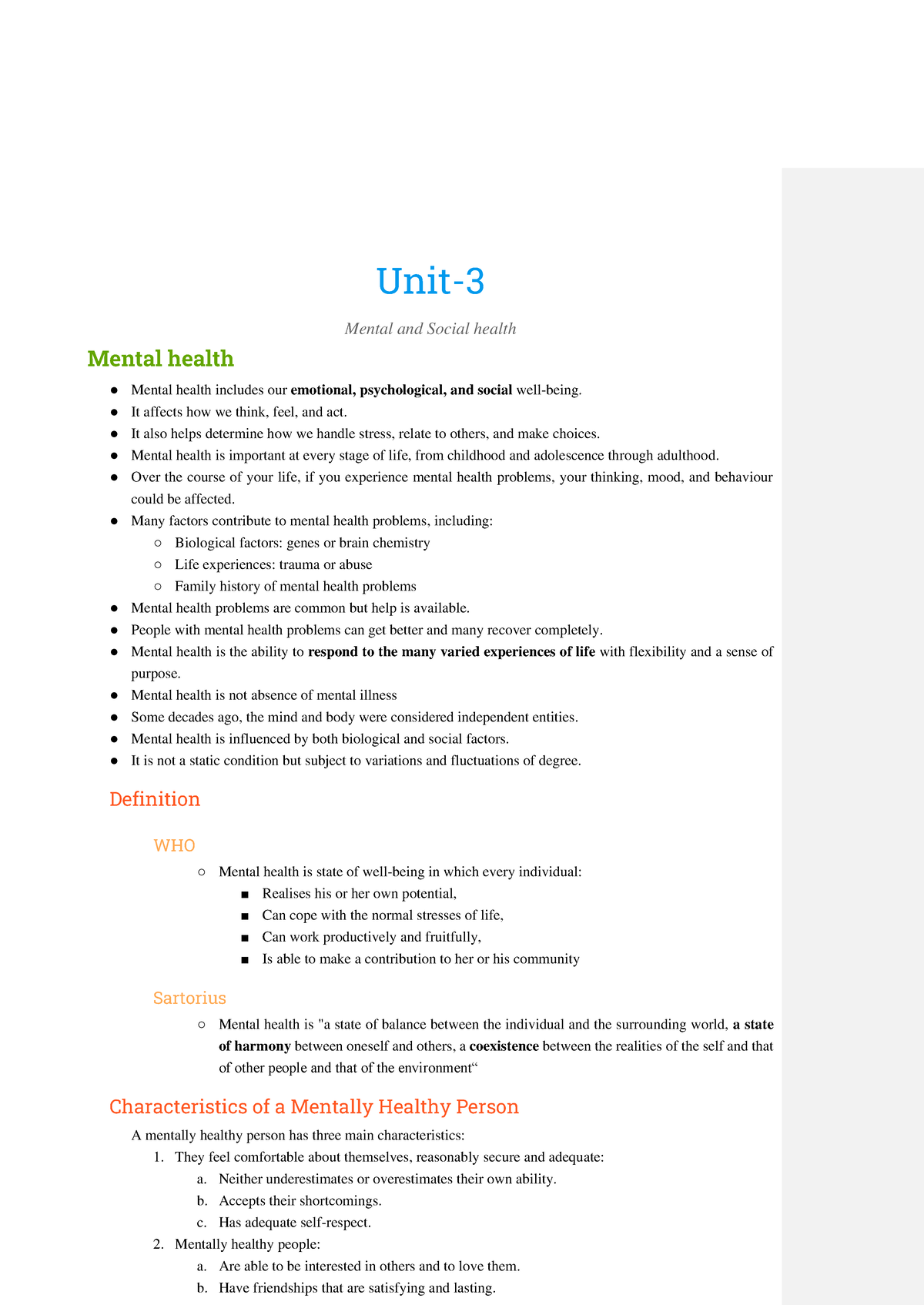 Health and Wellness Notes-71-77 - Health Psychology - Christ University ...