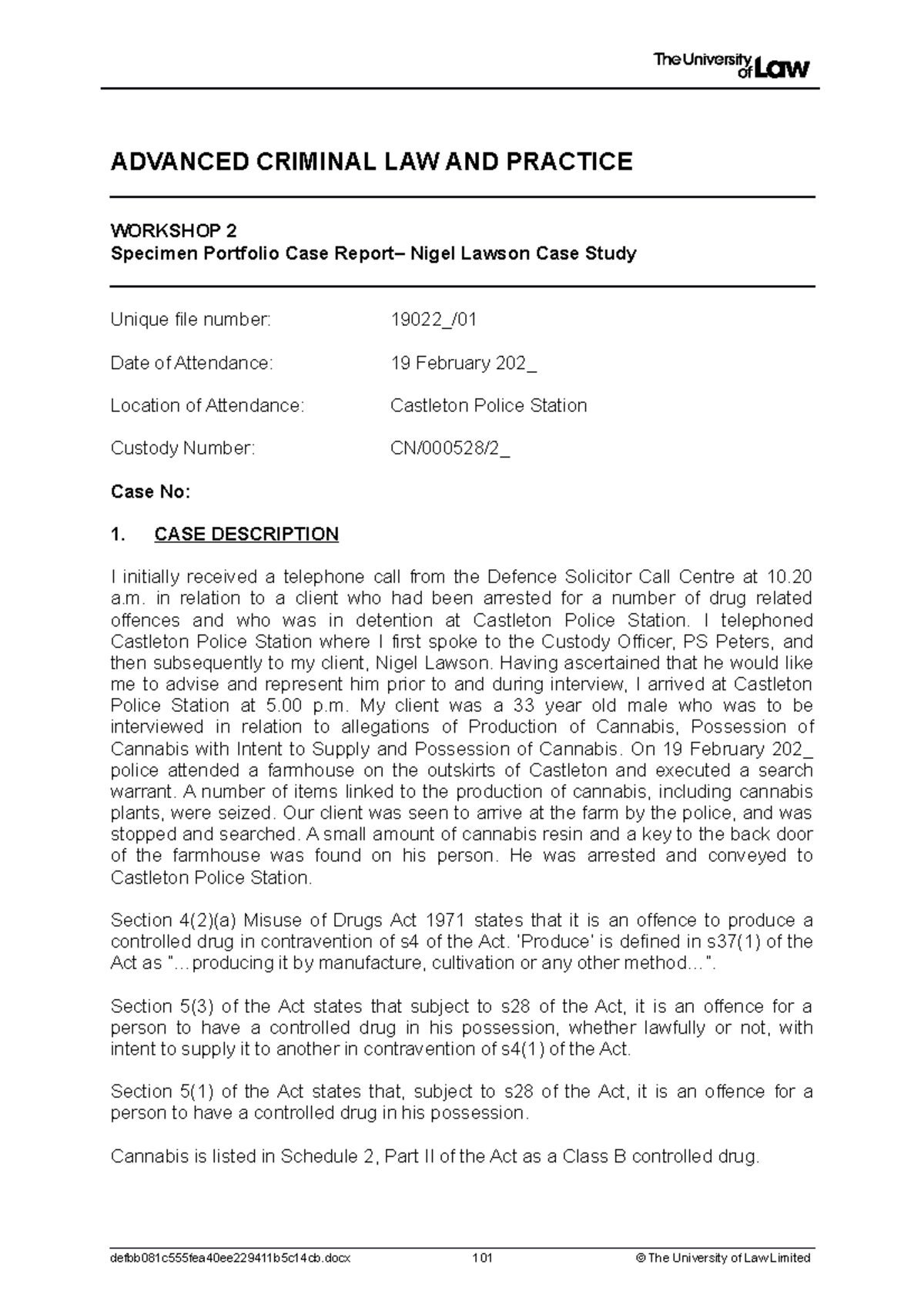 2122 acp ws02 ce02 portfolio report - ADVANCED CRIMINAL LAW AND ...