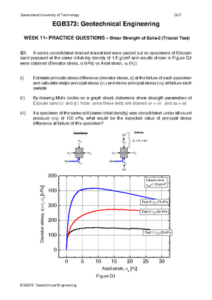 EGB373-TUT 01-Week 02-Solution-Review of EGB270-Gray - EGB373 – Geotechnical Engineering ...