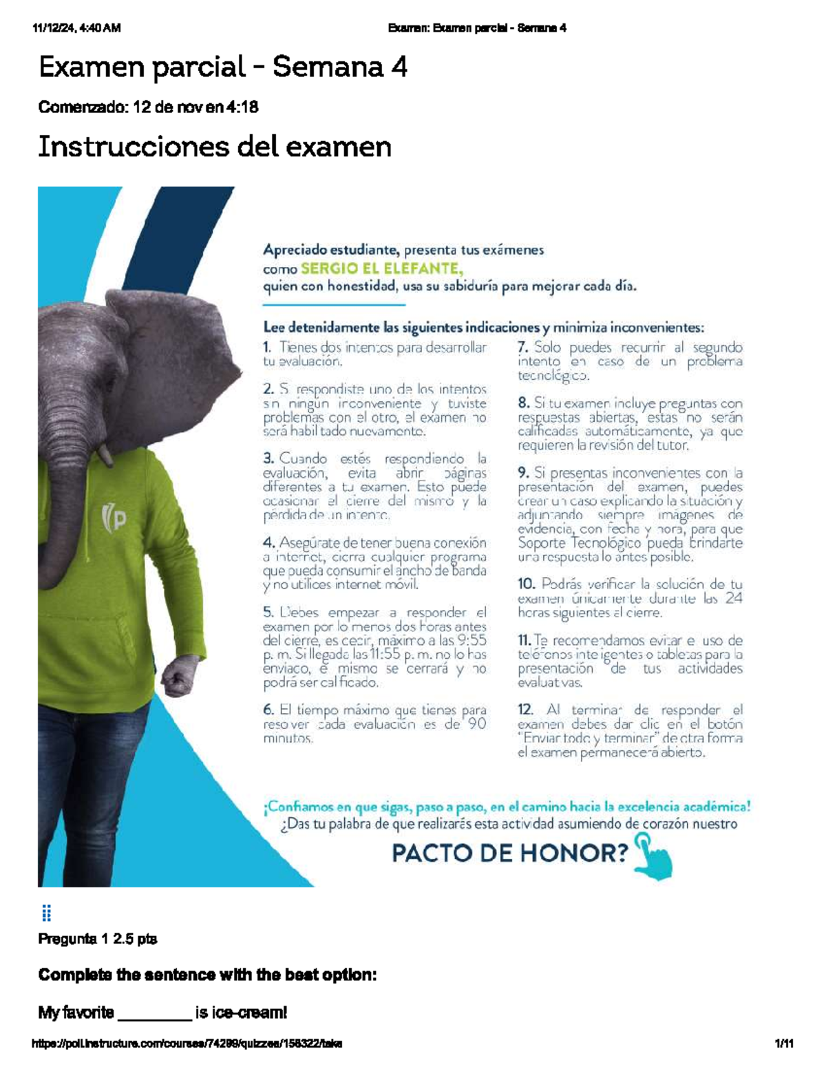 Parcial semana 4 inglès general 1-politècnico grancolombiano - 4:40 AM ...