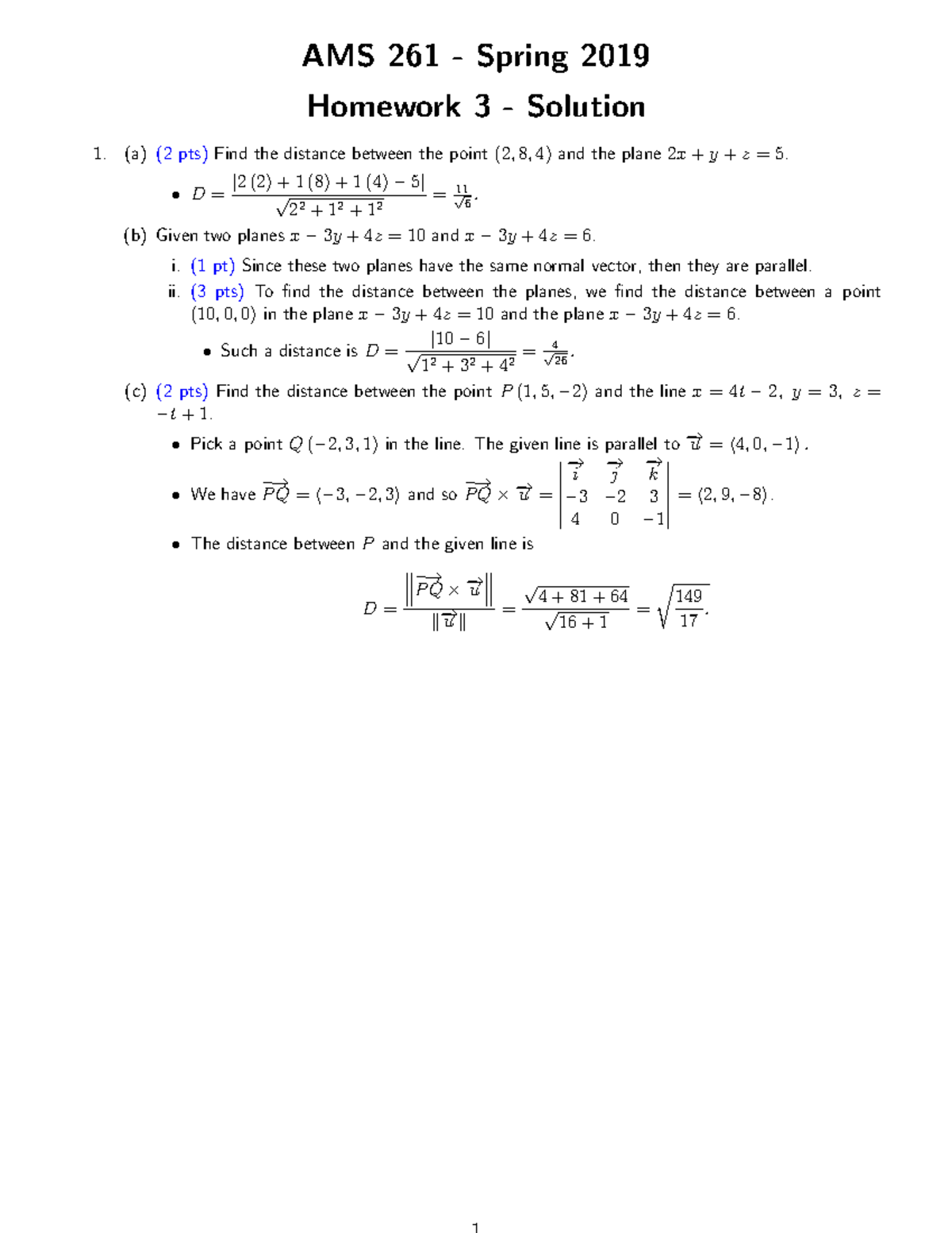 HW3 AMS261 S21 solution - AMS 261 - Spring 2019 Homework 3 - Solution ...