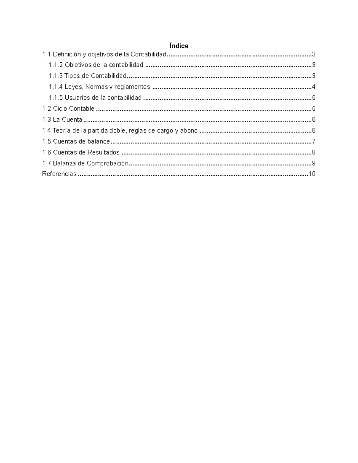 Concepto y procedimientos básicos de Contabilidad - Índice 1 Definición y objetivos de la - Studocu