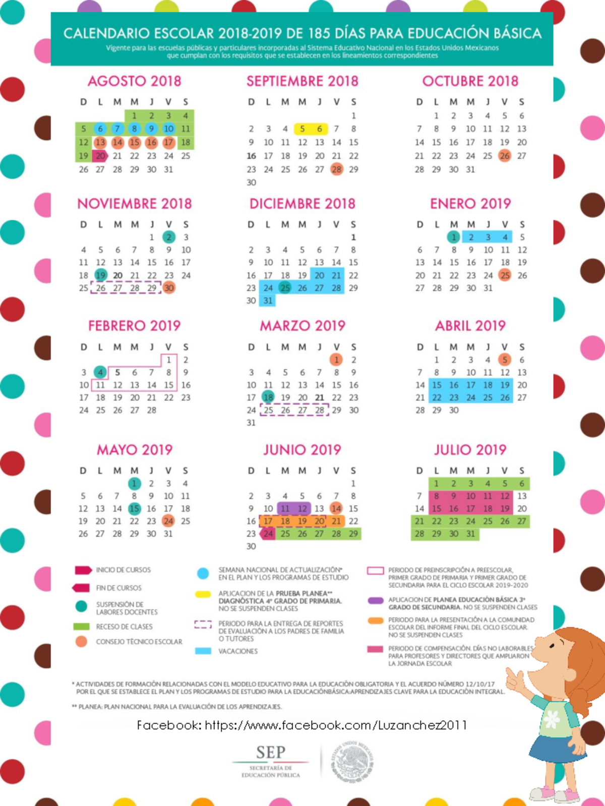 Agenda 2018-2019 vk - Maestra: Mi Escuela: Mi WhatsApp Mi mail Esta ...