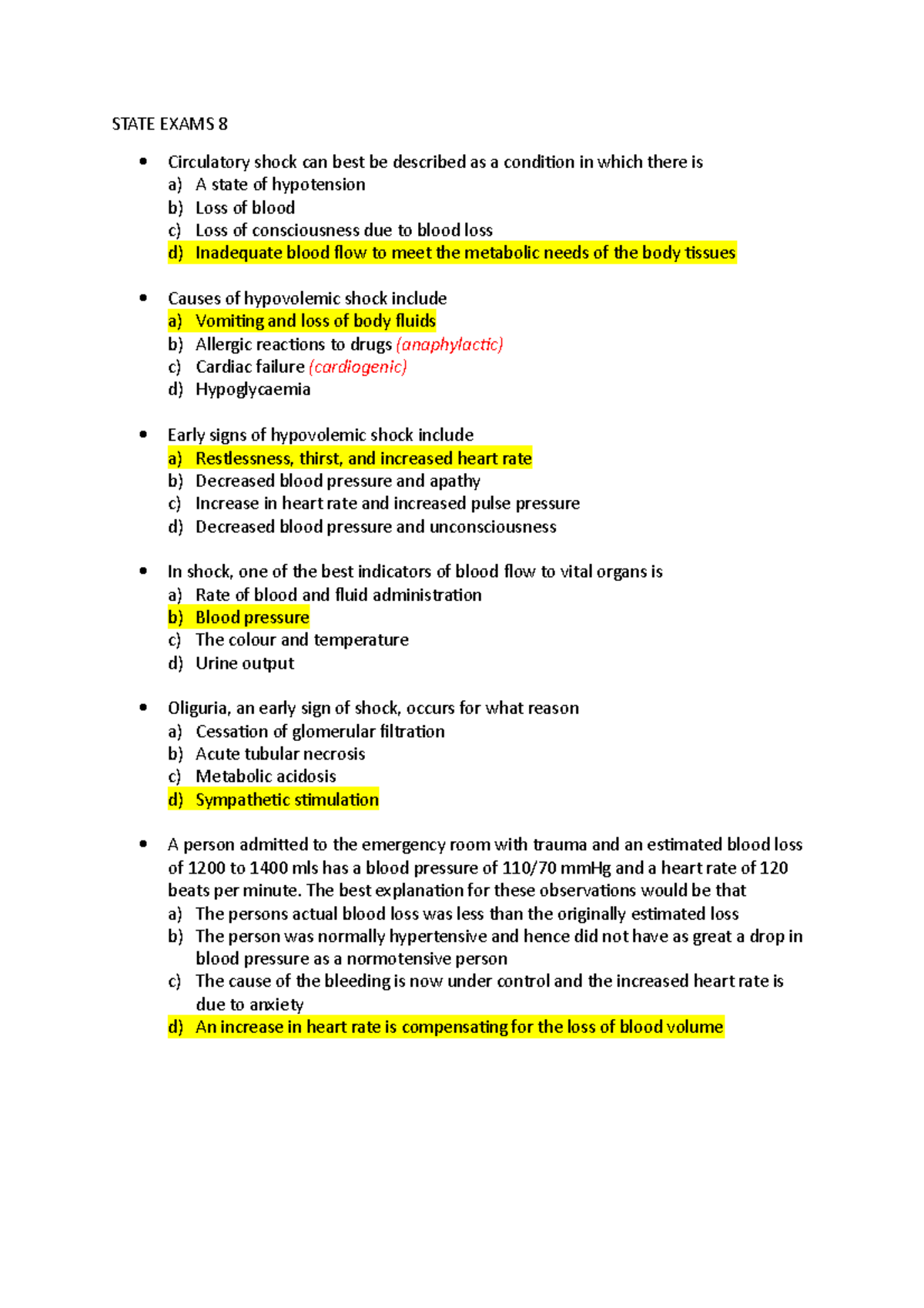 State Exams 8 completed - transition to registered nurse - NMIT - Studocu