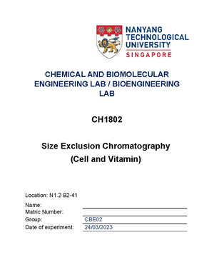 Lab1B C4 Formal - Lab report. - CHEMICAL AND BIOMOLECULAR ENGINEERING ...