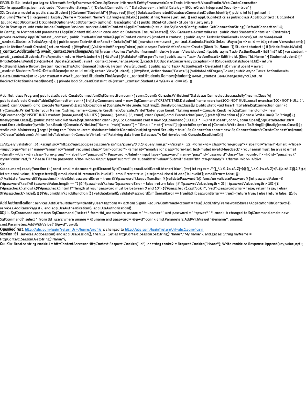 Net centric programming - EFCRUD: S1:- Install packages: Microsoft ...