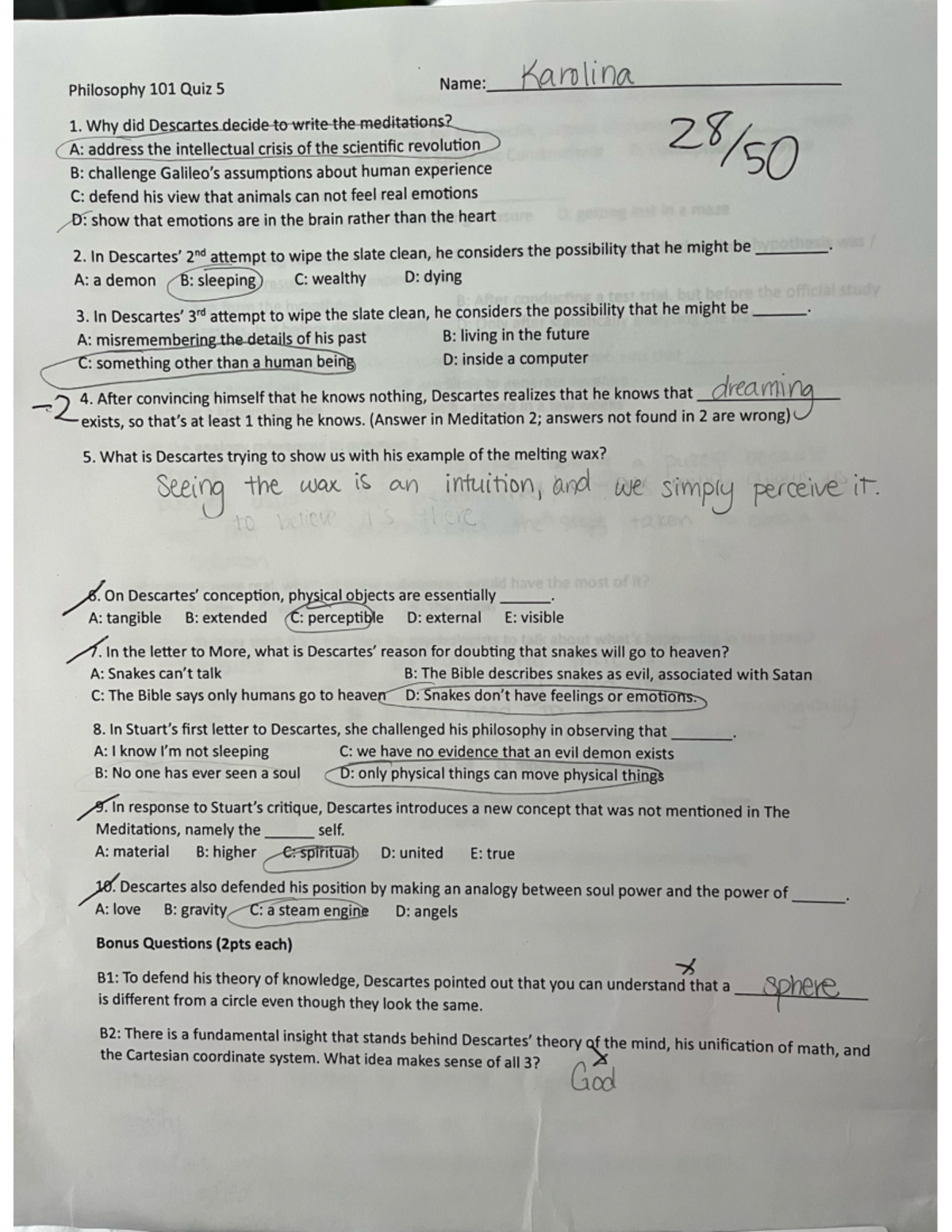 IMG 9271 - Philosophy 101 Quiz 5 - Higgins - PHI 101 - Studocu