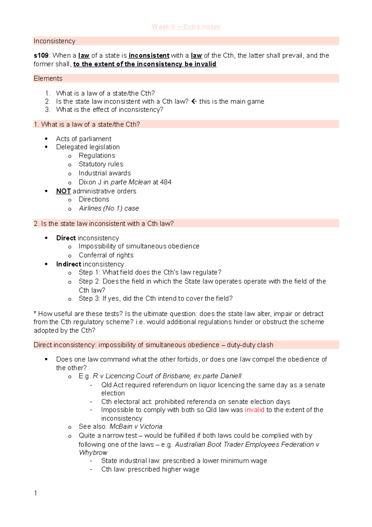 Week 6 - Extra notes - example questions - Week 6 – Extra notes ...