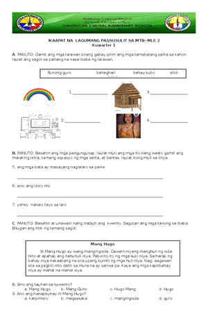 Q1 W6 d4 - Grade 2 Lesson Plan- MELC BASED- All Subjects - School: CALOOCAN CENTRAL ELEMENTARY ...