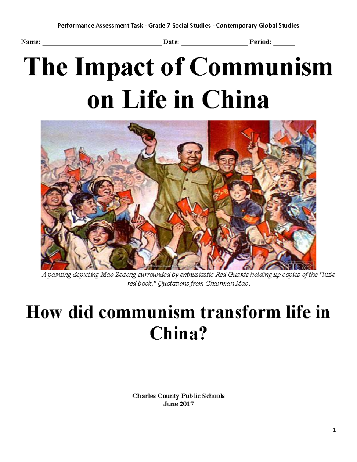 PAT China Communism Student - Name ...
