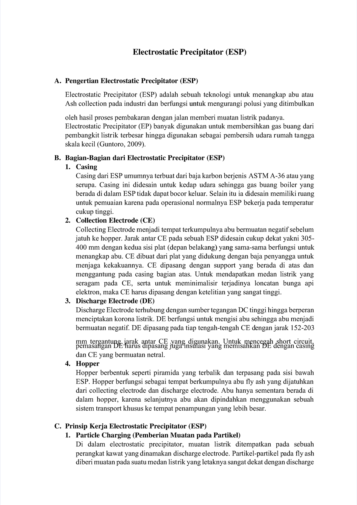 Pdf-electrostatic-precipitator compress - Electrostatic Precipitator (ESP)Electrostatic ...