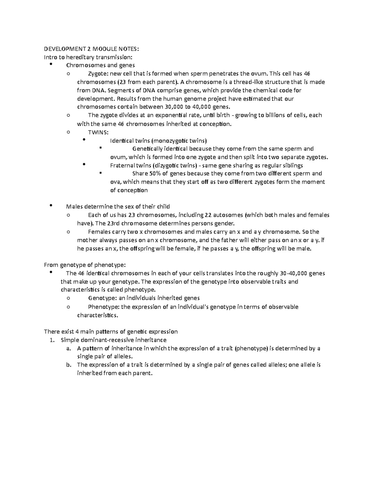 Development 2 Module Notes - DEVELOPMENT 2 MODULE NOTES: Intro to ...