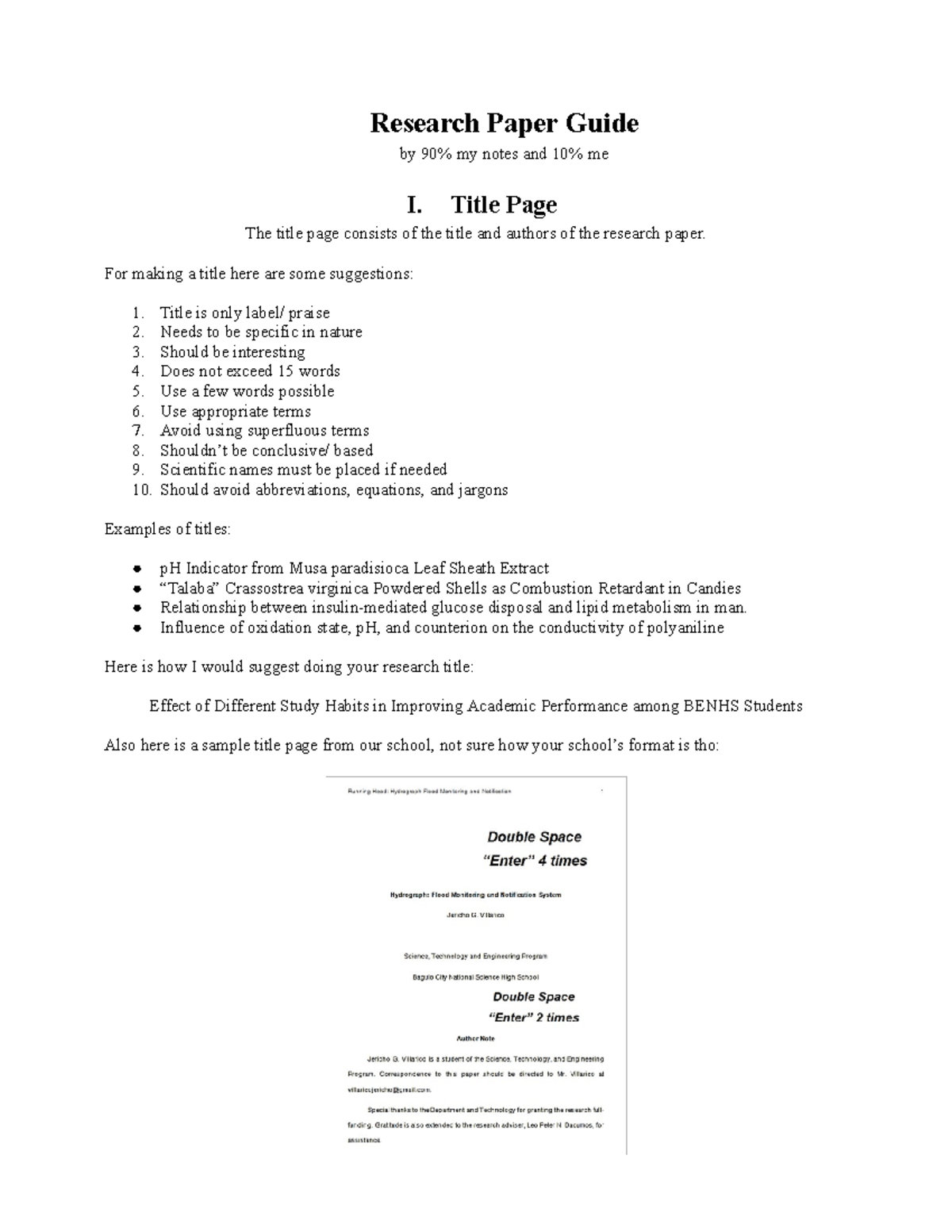 Simple Research Guide - Research Paper Guide by 90% my notes and 10% me ...