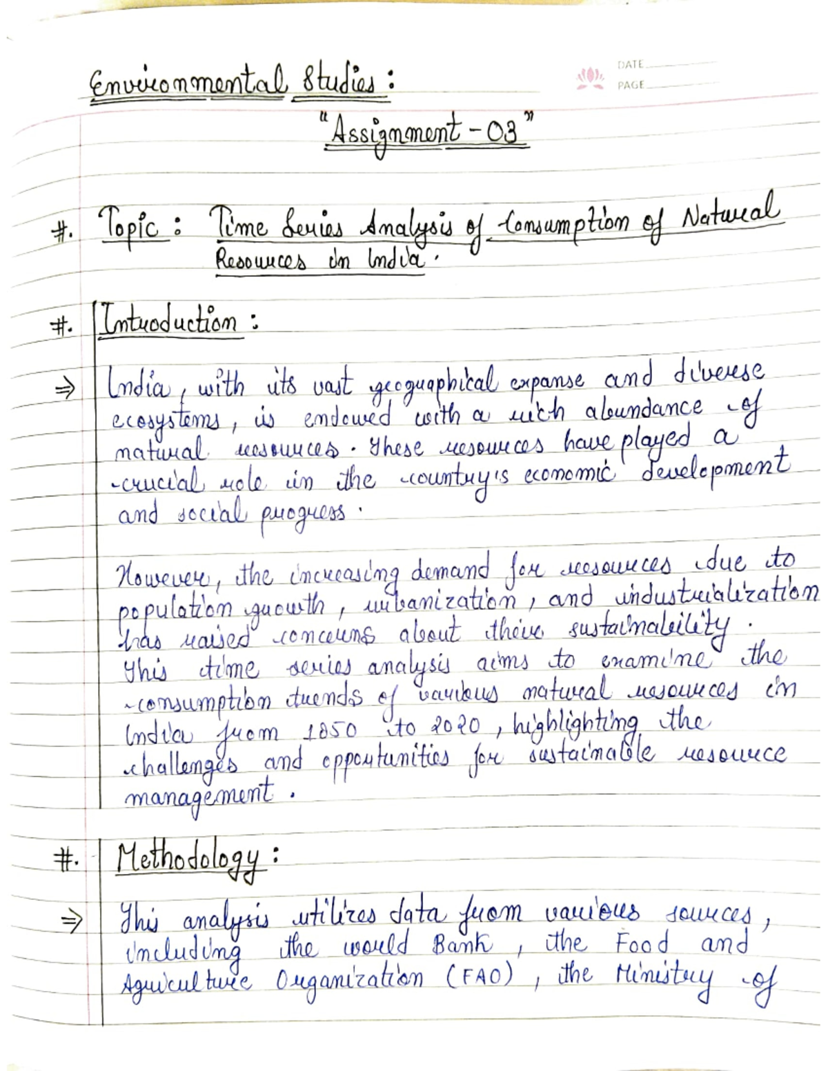EVS-03 - BA Programme ( geography + polity ) - Studocu