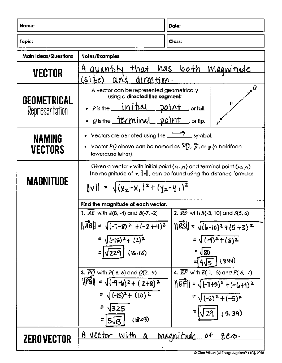 1. Vectors (ALL) - Studocu