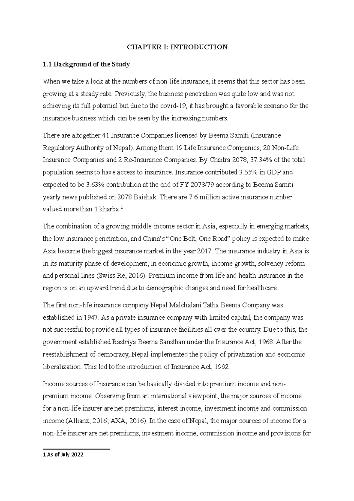 Introduction - mbs dissertation - CHAPTER I: INTRODUCTION 1 Background ...