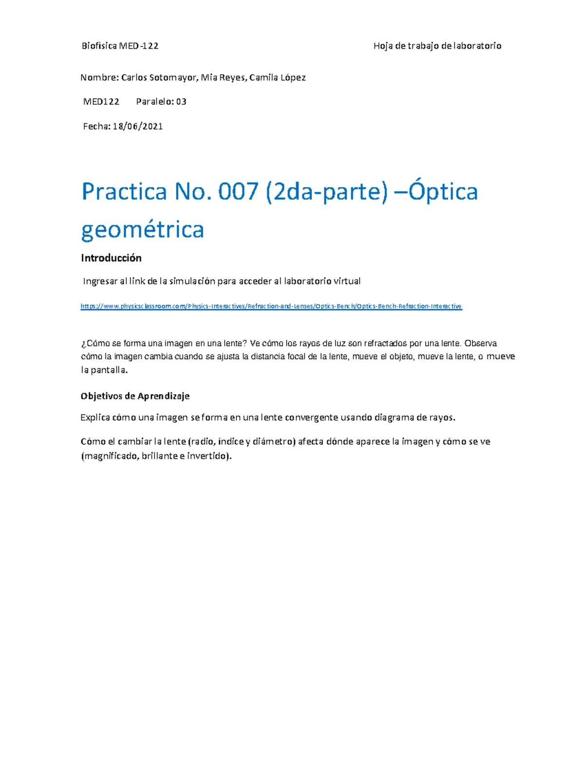 Tarea Aparato respiratorio-2 - Fundamentos de Física de la Biomedicina Nombre: Emely Saiteros ...