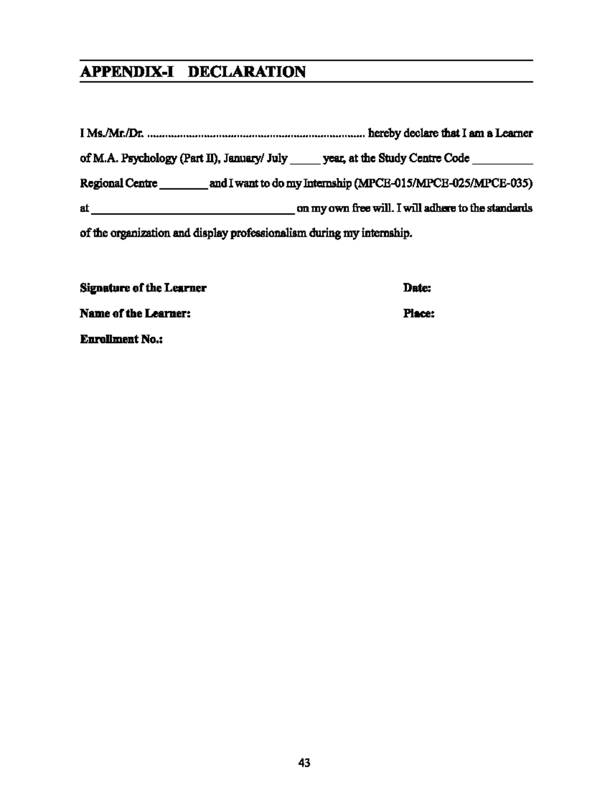 Ign - appendix - DECLARATION I here declare that I am a Learner of M ...