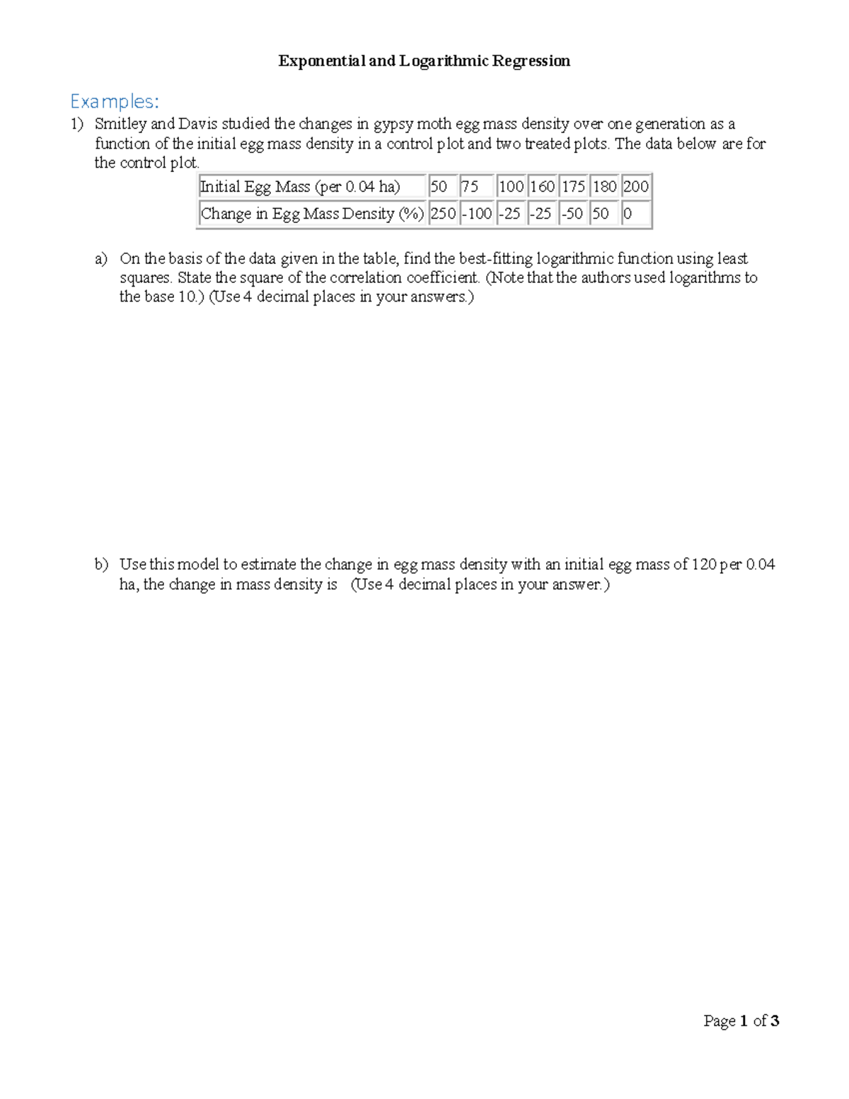 1330 5-2 exp log reg(1) - Sunday Esebre - Exponential and Logarithmic ...