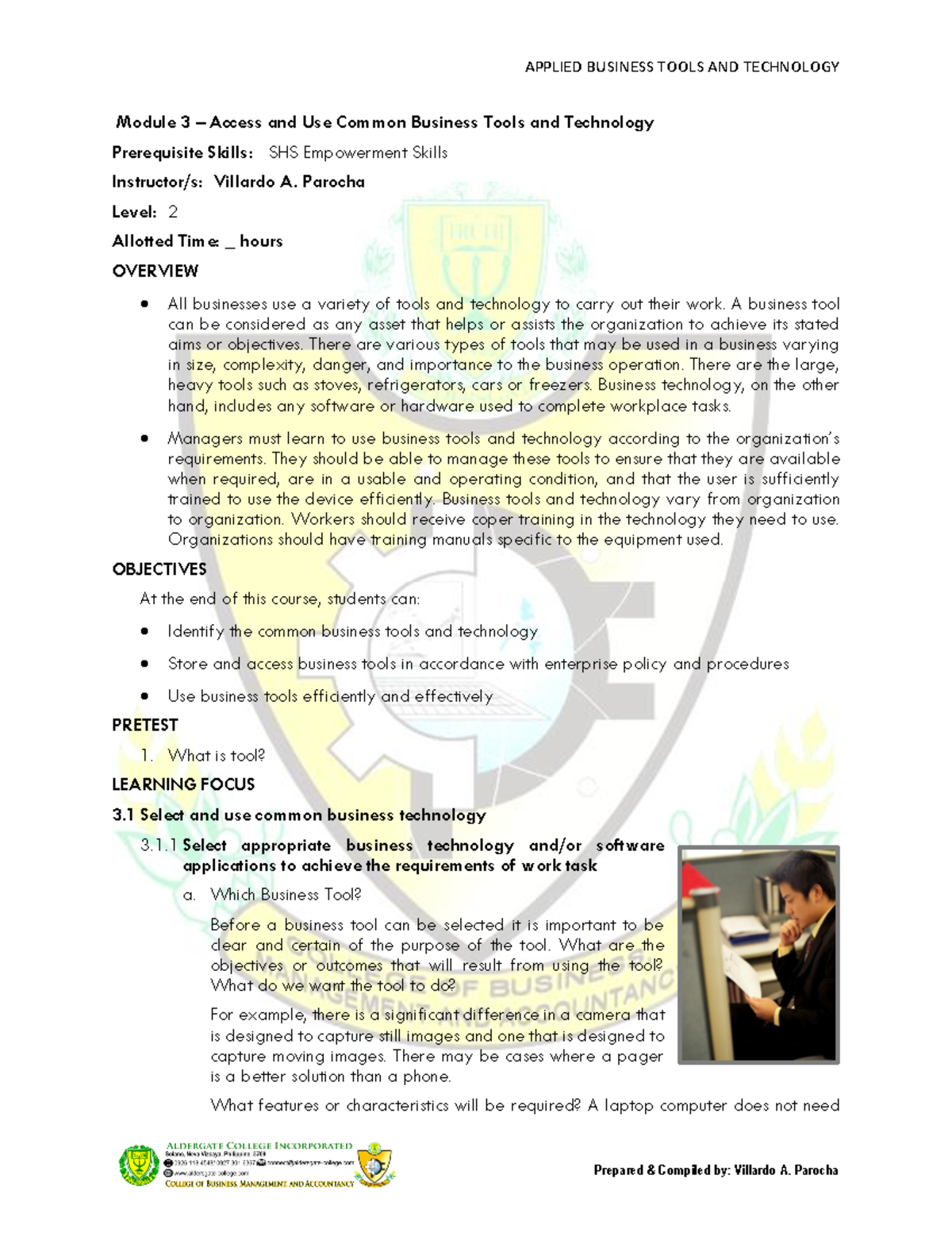 Module 3 - introduction to presentation basics - APPLIED BUSINESS TOOLS ...