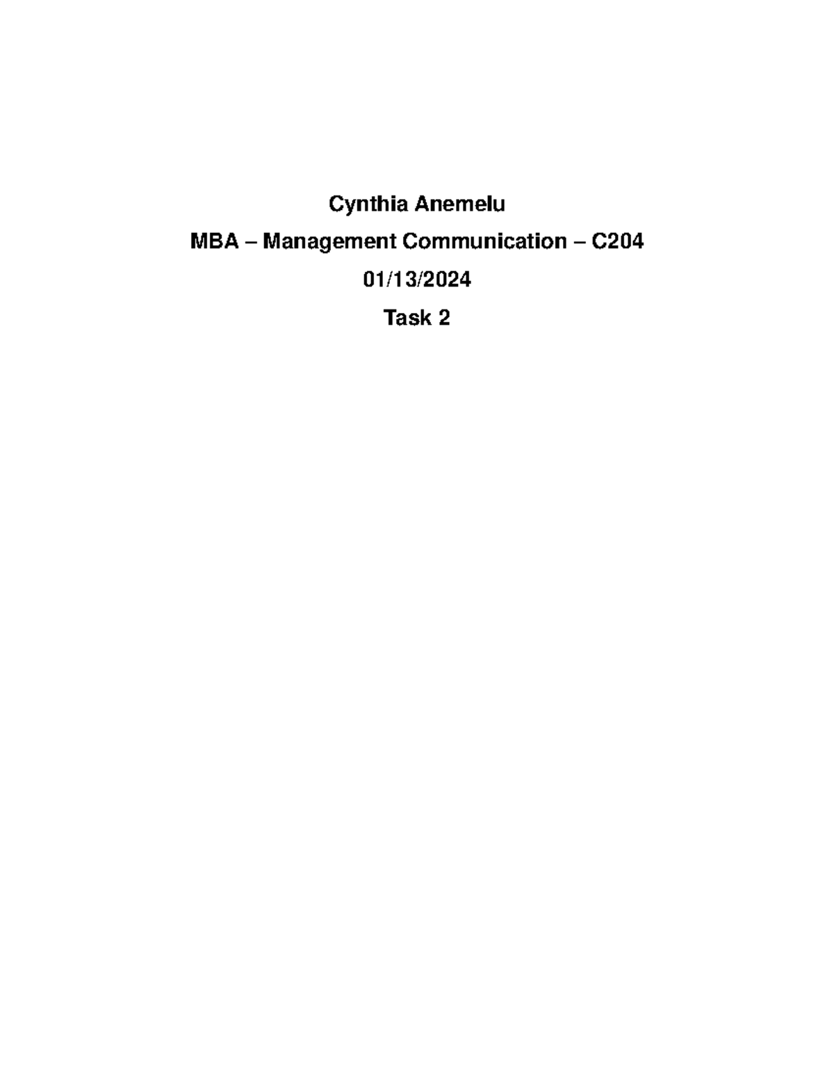 Cynthia Anemelu task 2 C204 Completed - Cynthia Anemelu MBA ...
