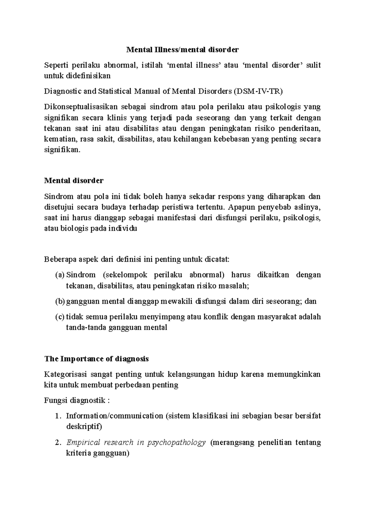 Mental Illness - Mental Illness/mental disorder Seperti perilaku ...