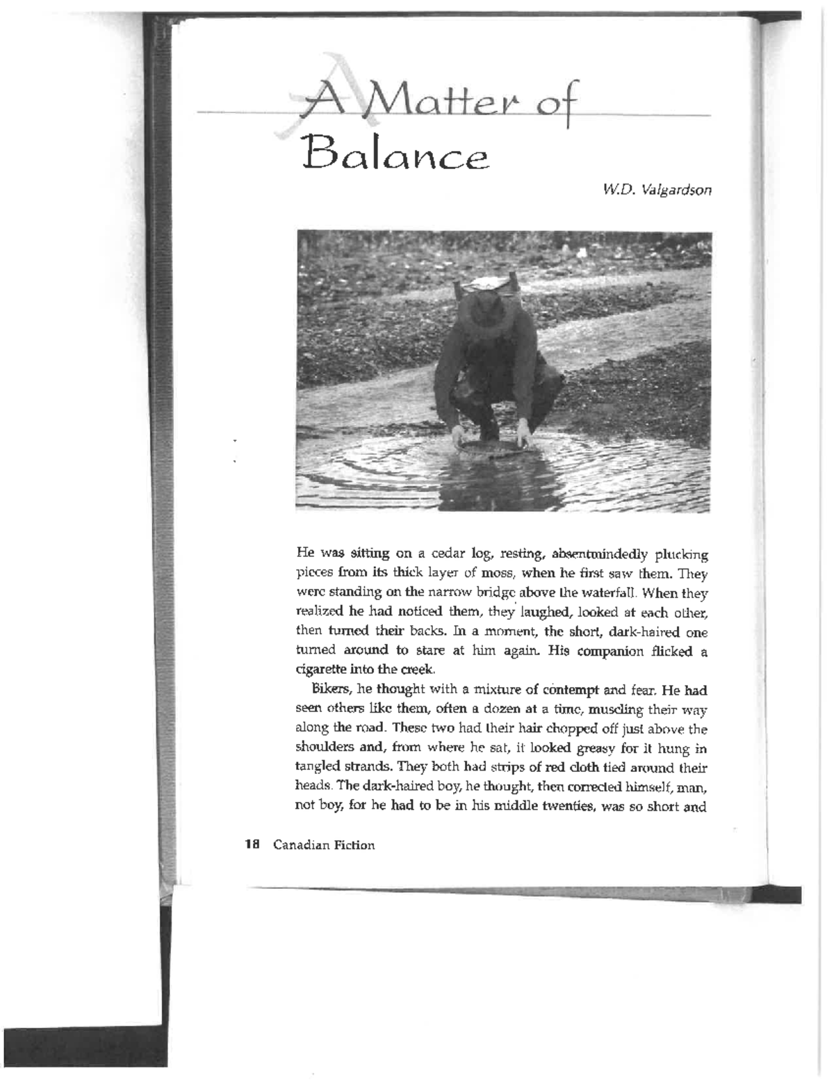 A matter of balance short story PDF - A Matter of Balance W. Valgardson ...