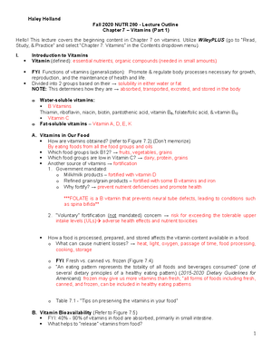 Chapter 9 Student Outline - Eating Disorders, Part 4 - NUTR 280 ...