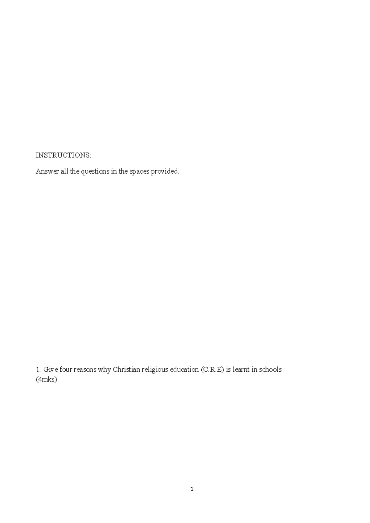 CRE-FORM-1 - INSTRUCTIONS: Answer all the questions in the spaces ...