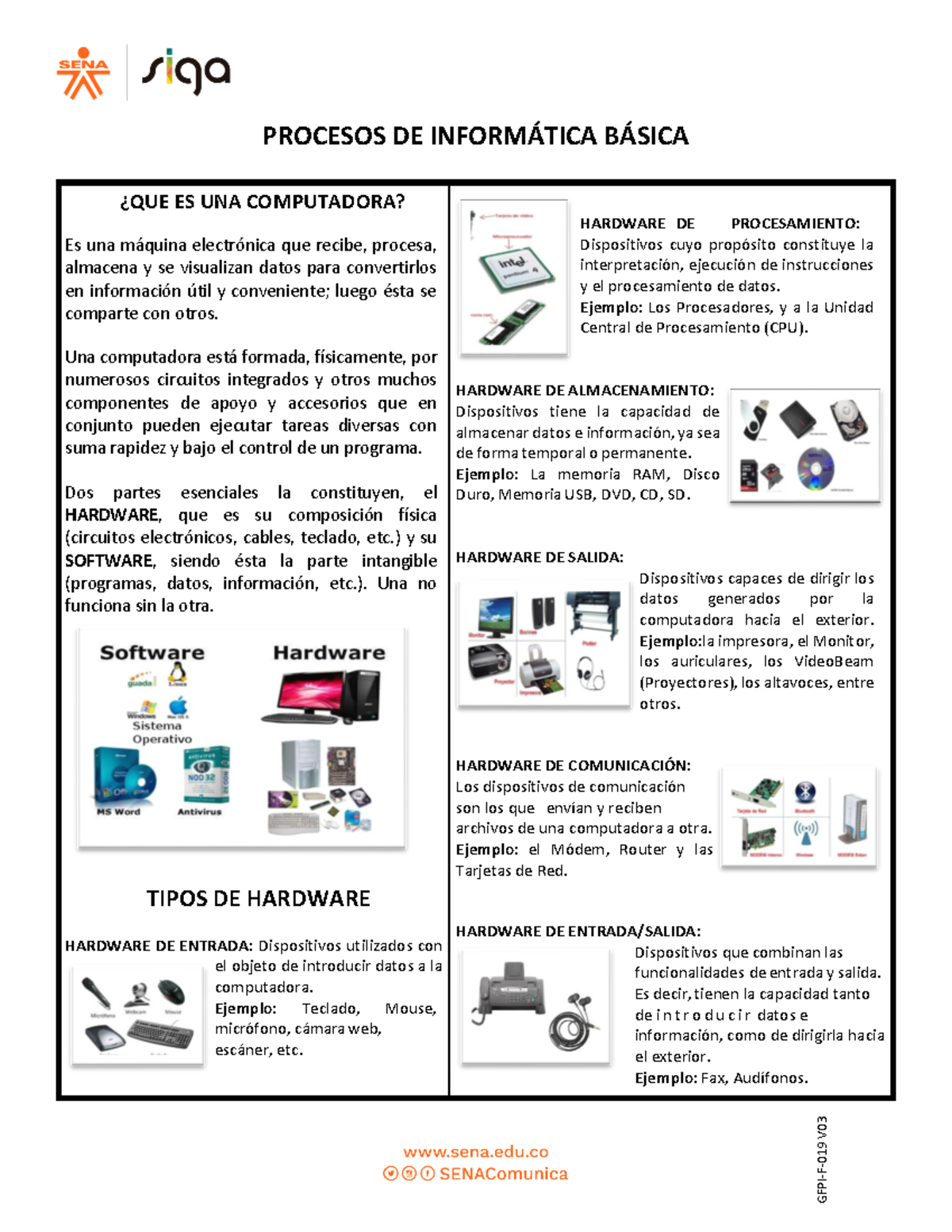 Taller #2-1 Procesos DE Informática Básica - F - 019 V 03 PROCESOS DE ...