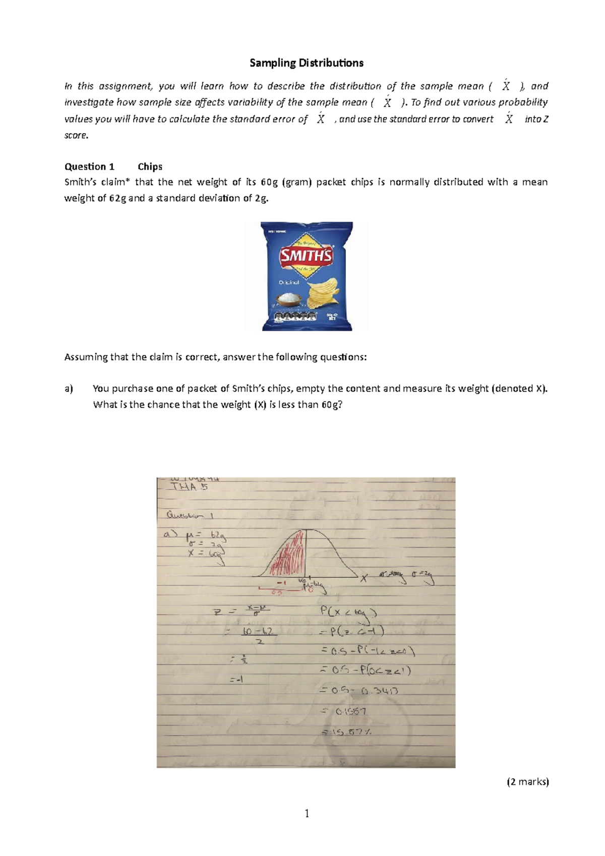 THA 5 Sampling Distributions that covers practical questions ...