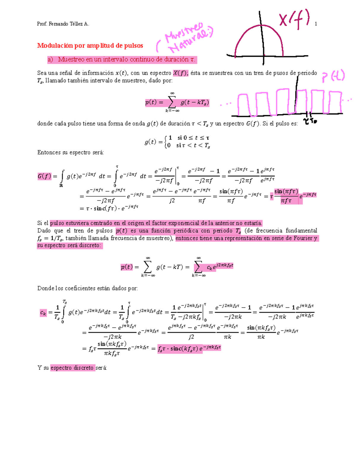 Analisis PAM en frecuencia 2 - Modulación por amplitud de pulsos a ...