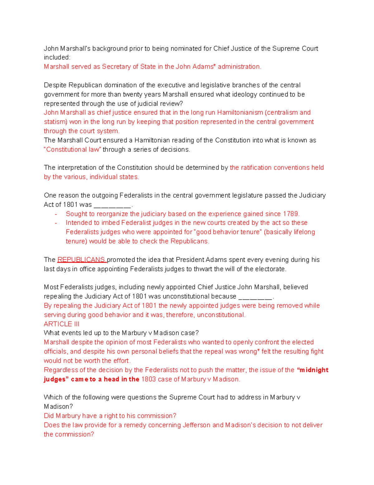 Judiciary Act Of 1801