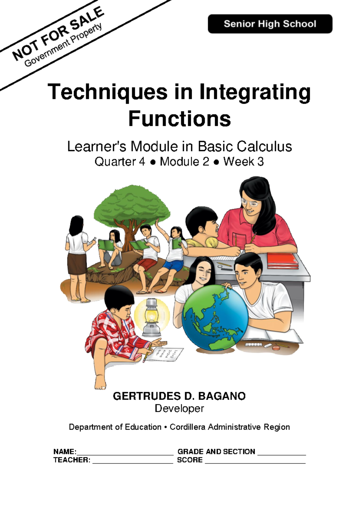 Basic Calculus Q4 Week3 - Techniques in Integrating Functions Learner's Module in Basic Calculus ...