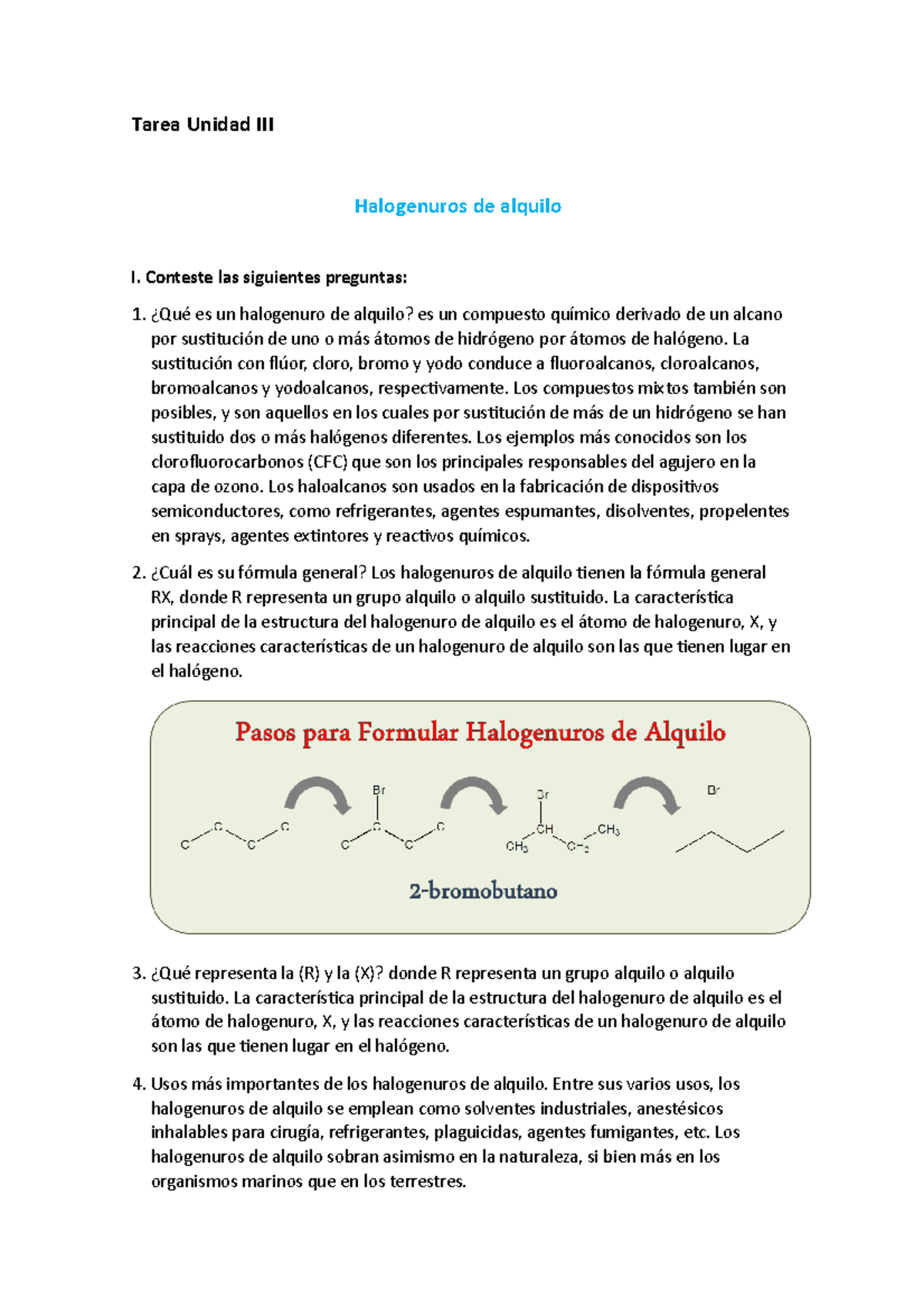 Tarea%20Unidad%20III%20alcoholes - Tarea Unidad III Halogenuros de ...