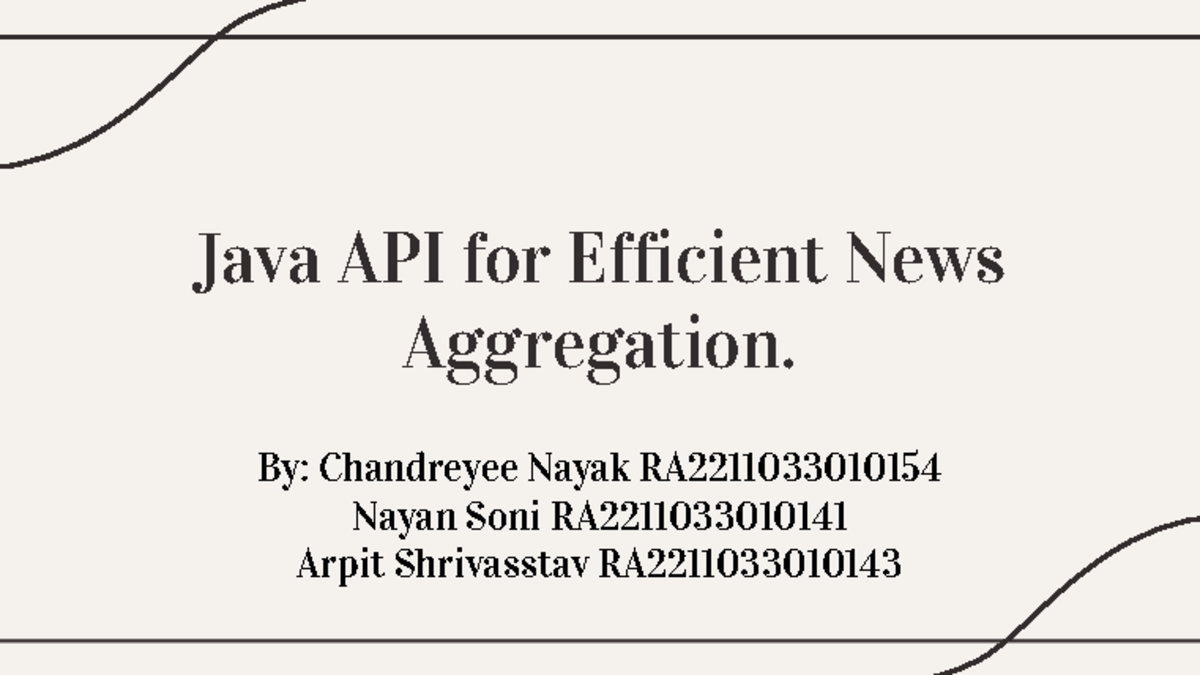 App-1 230830 052233 - 1st unit - Java API for Efficient News ...