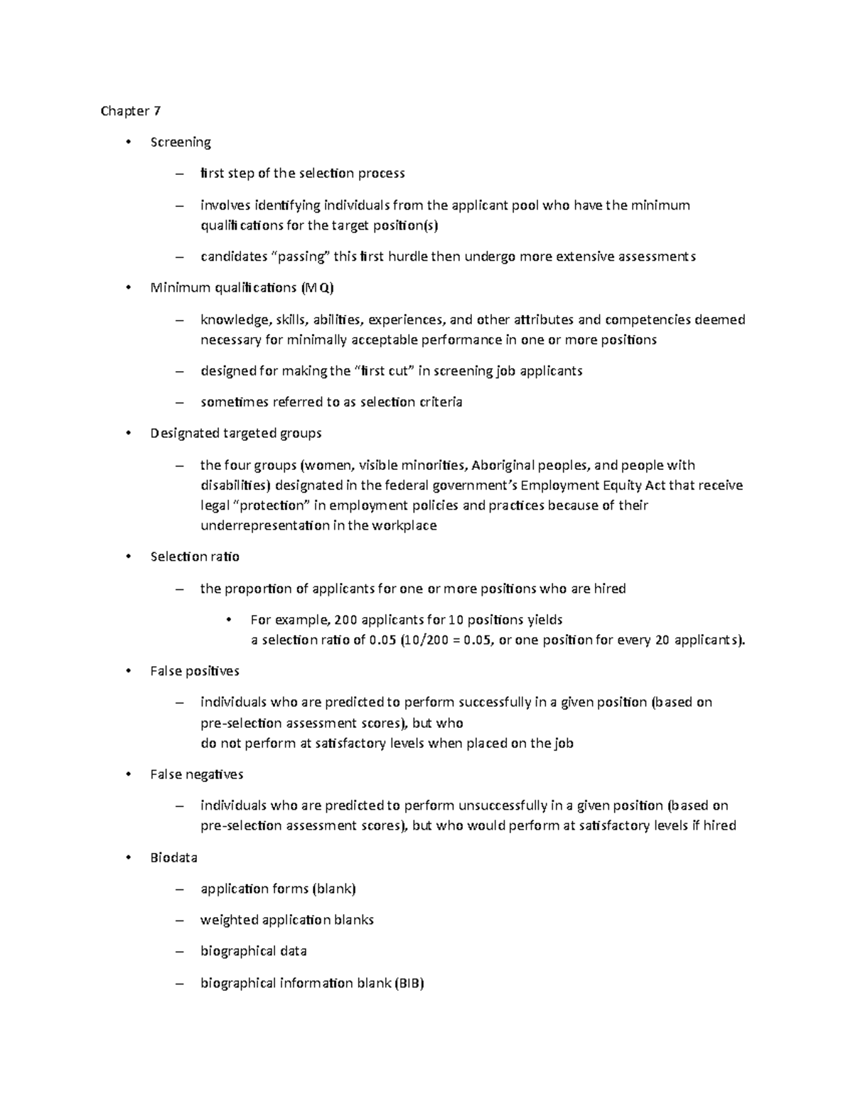 Chapter 7 - Lecture notes 7 - Chapter 7 • • • Screening – first step of ...