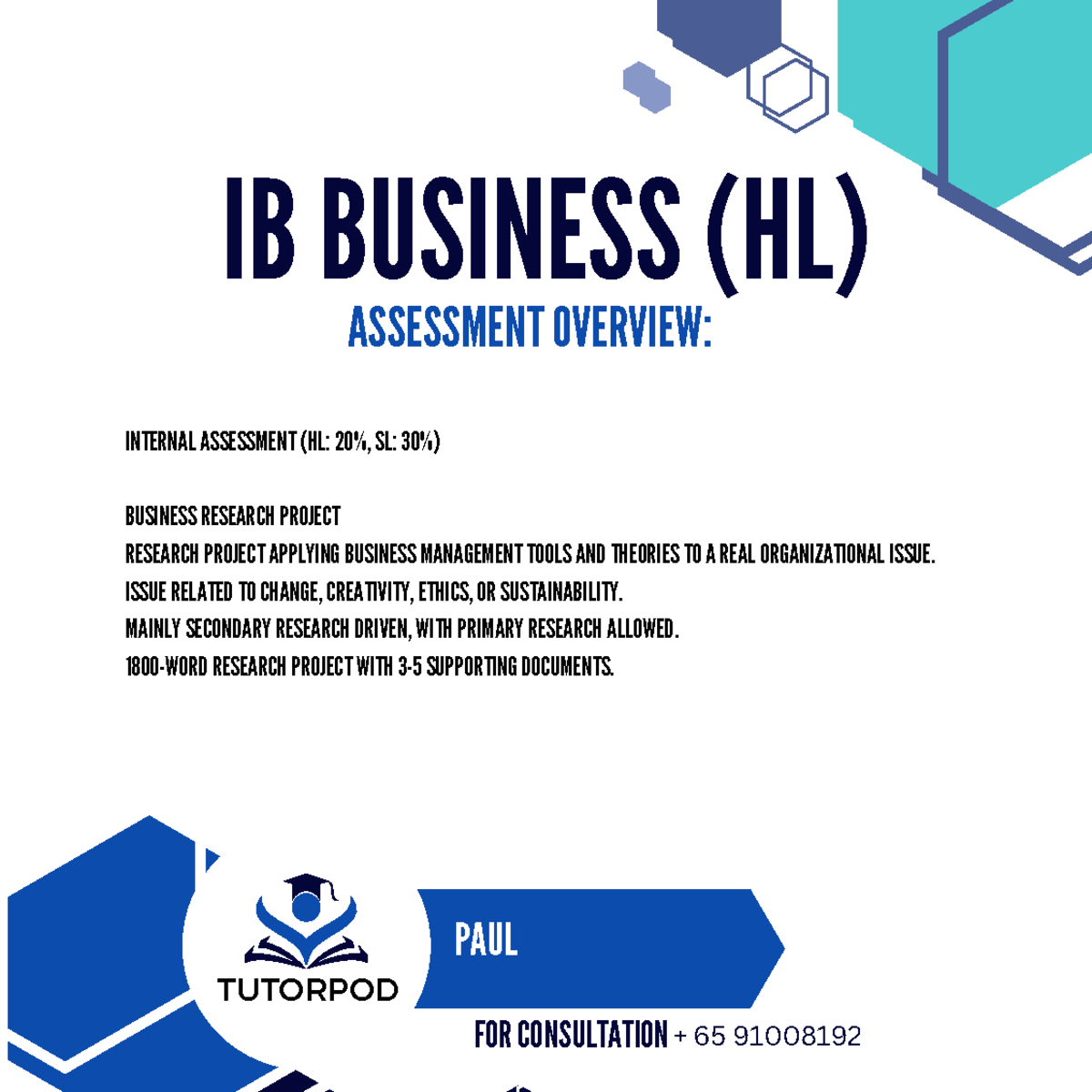 Copy of IB Economics Instructions - PAUL TUTORPOD FOR CONSULTATION + 65 ...