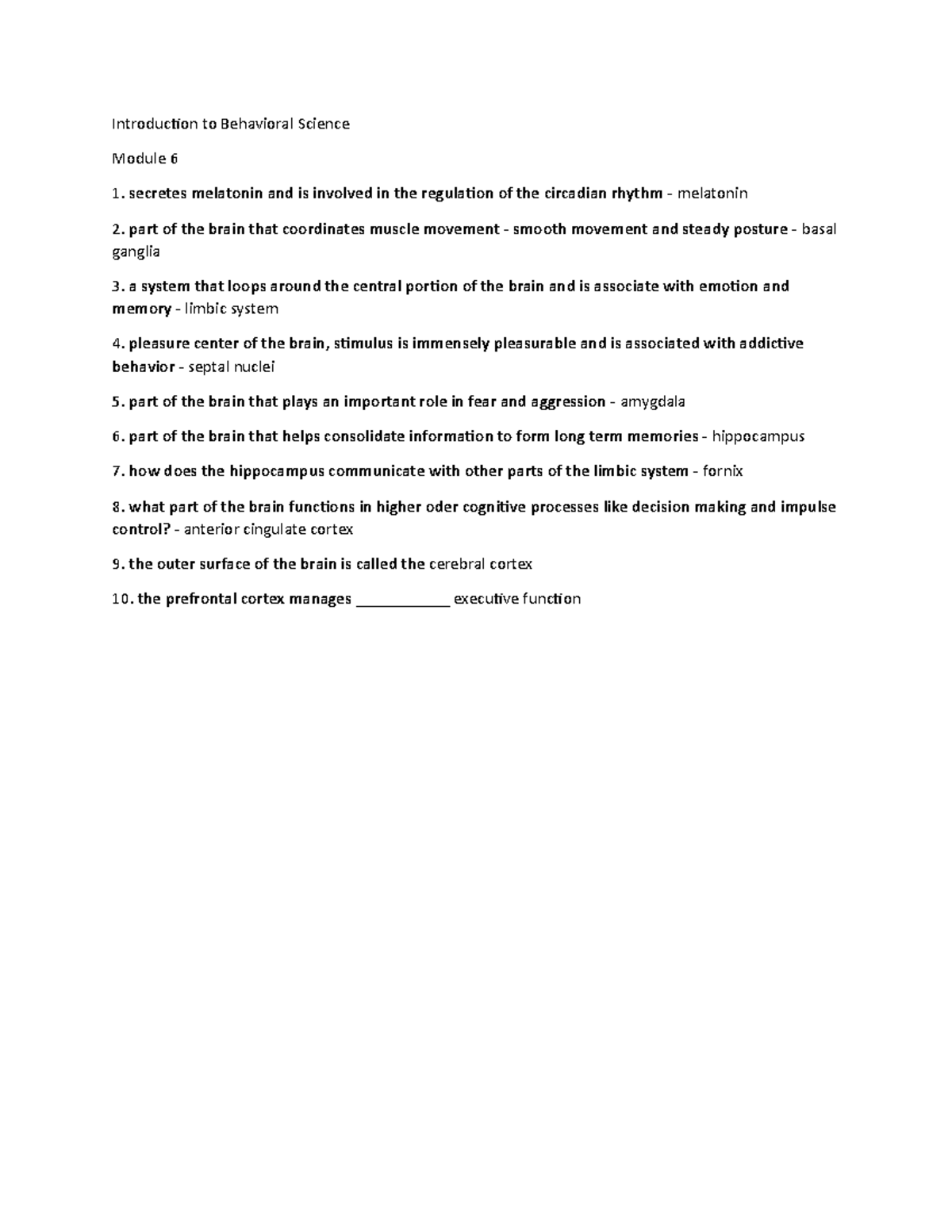 Introduction to Behavioral Science Module 6 - Introduction to ...